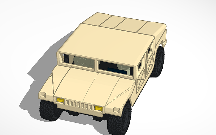 3D design H1 Humvee - Tinkercad