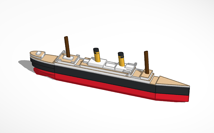 3D design R.M.S Teutonic - Tinkercad