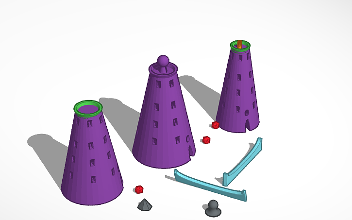 3D design observatory towers | Tinkercad