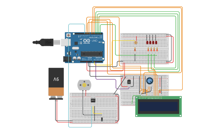 Circuit design Progetto serra - Tinkercad