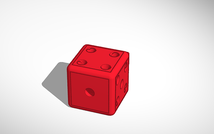 3D design dice - Tinkercad
