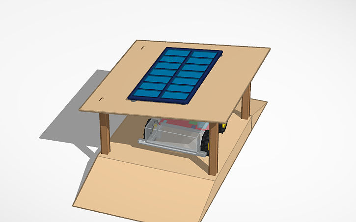 3D design solar powered charging station - Tinkercad