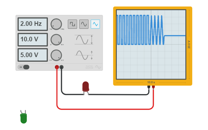 Circuit design Copy of Gerador de sinais e osciloscópio | Tinkercad