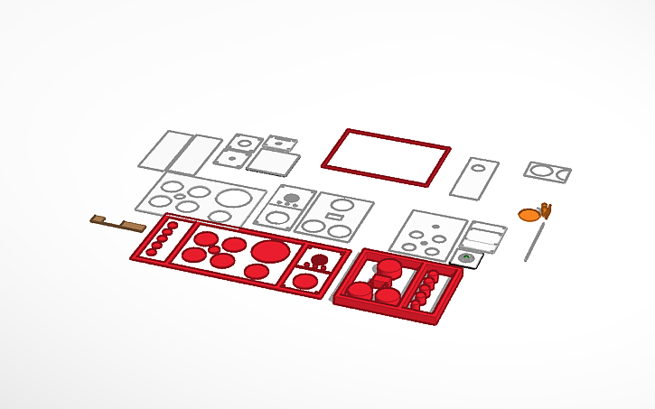 3D design Instrumententafel - Tinkercad