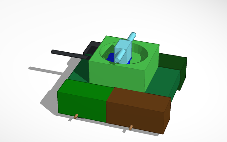 3D design cardboard tank - Tinkercad