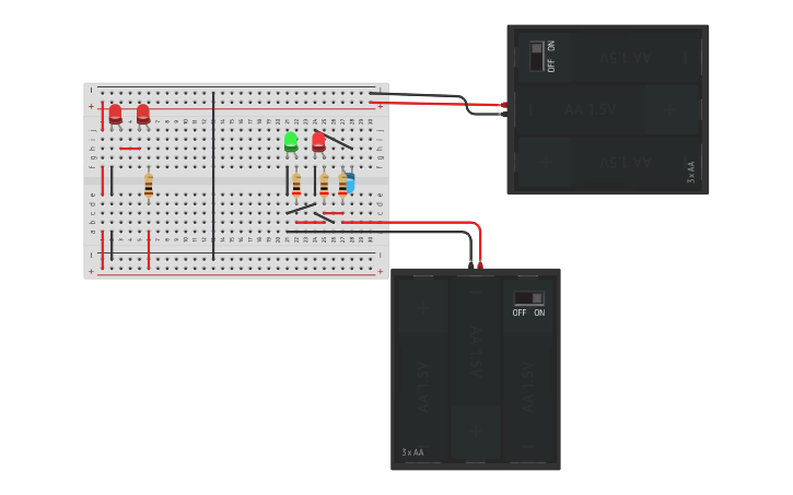 Circuit design Bread Board - Tinkercad