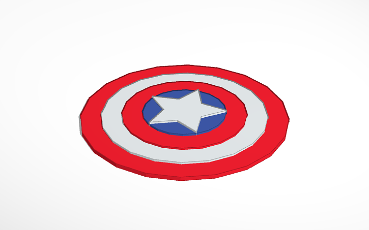 3d Design Captain America Shield Tinkercad