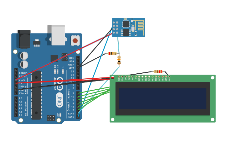 Circuit design RELOGIO WIRELESS NA TELA | Tinkercad Circuit design RELOGIO WIRELESS NA TELA | Tinkercad
