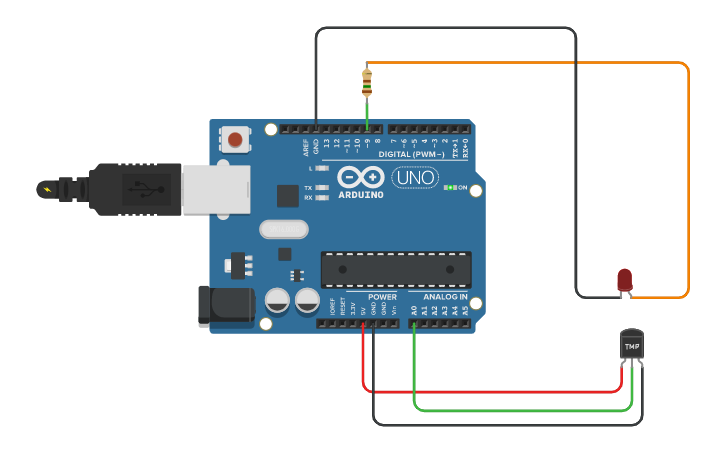 Circuit design LPG Regulation Proportionnel Integral | Tinkercad