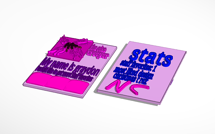 3D design my tinker trading card - Tinkercad