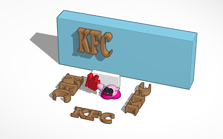 3D design Kirby Pollo KFC - Tinkercad