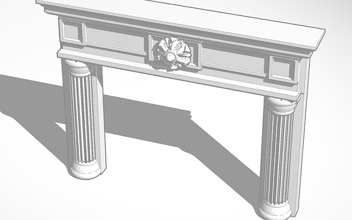 3D design fireplace - Tinkercad