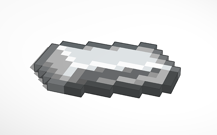 3D design Minecraft Iron Ingot - Tinkercad