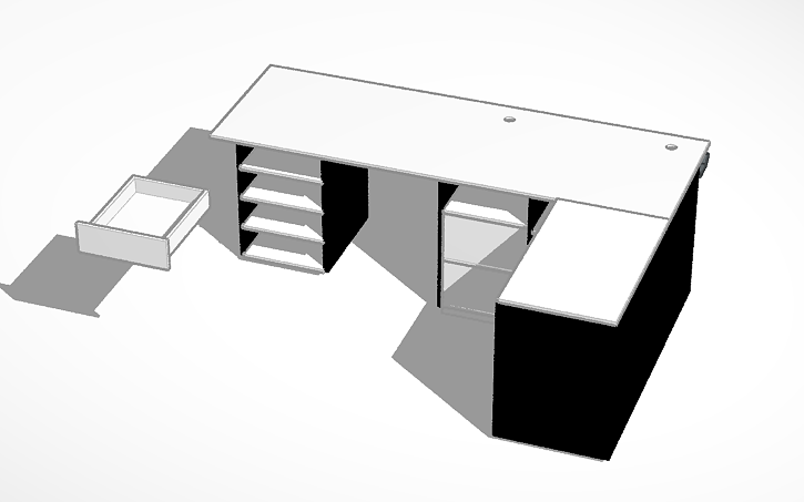 3D design desk v1 | Tinkercad