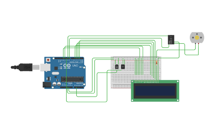 Circuit Design Temperature Based Fan Speed Control And Monitoring Tinkercad