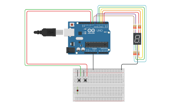 Circuit design GPIO_8 - Tinkercad