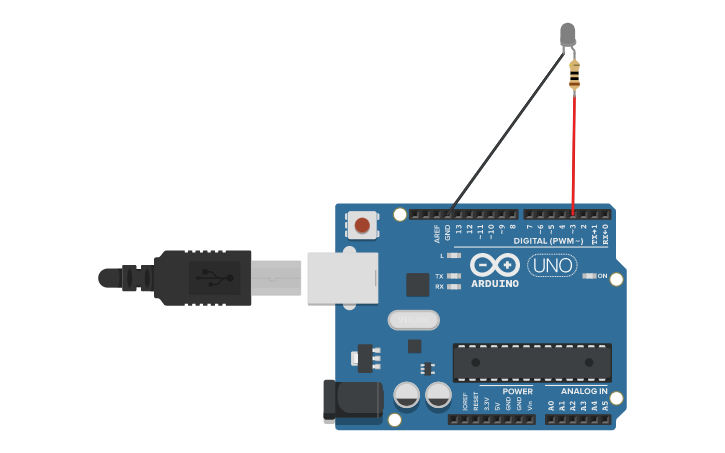 Circuit design IR Emitter | Tinkercad