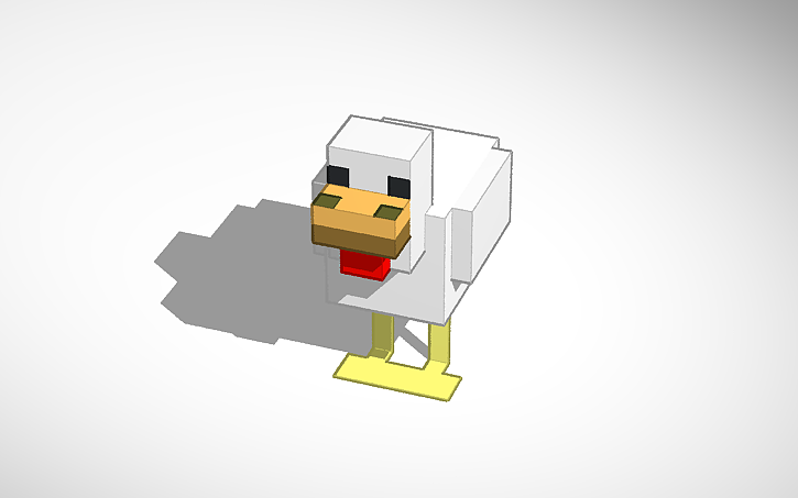 3D design Minecraft chicken | Tinkercad