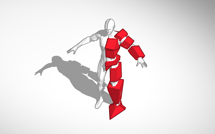 3D design A pose human - Armor Template - Tinkercad