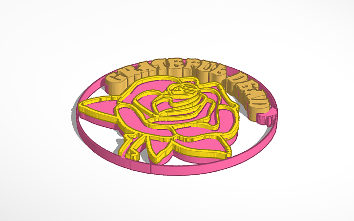 3D design Grateful Dead Rose - Tinkercad