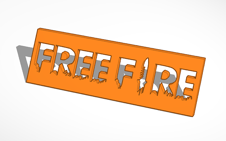 3D design Free fire logo - Tinkercad