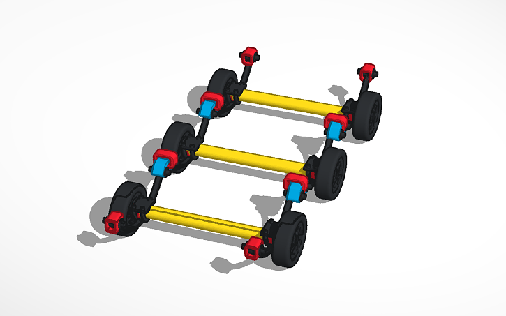 3D design Triple Tandem Axle Template | Tinkercad