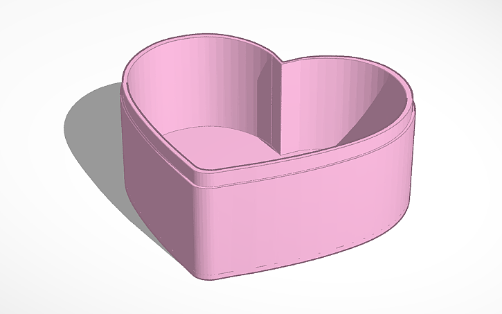 3D design Fibonacci Heart Box Base - Tinkercad