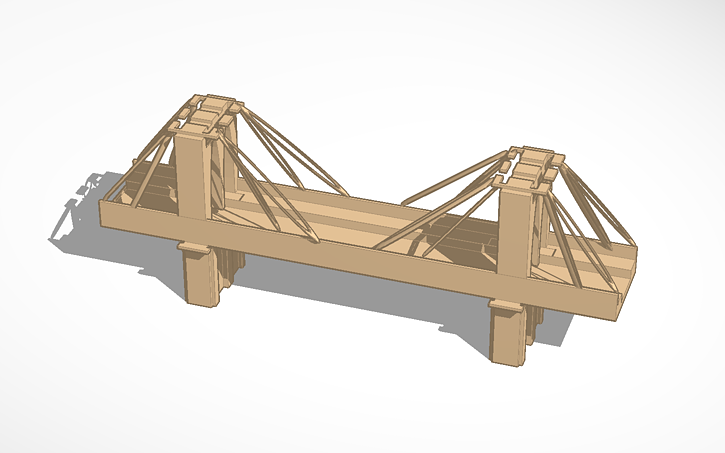 3D design Brooklyn Bridge - Tinkercad
