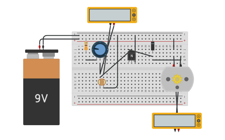 Circuit Design Fotoresistencia Tinkercad