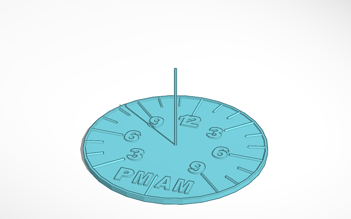 3D design Sundial - Tinkercad