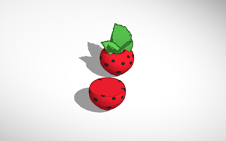 3D design strooberry - Tinkercad