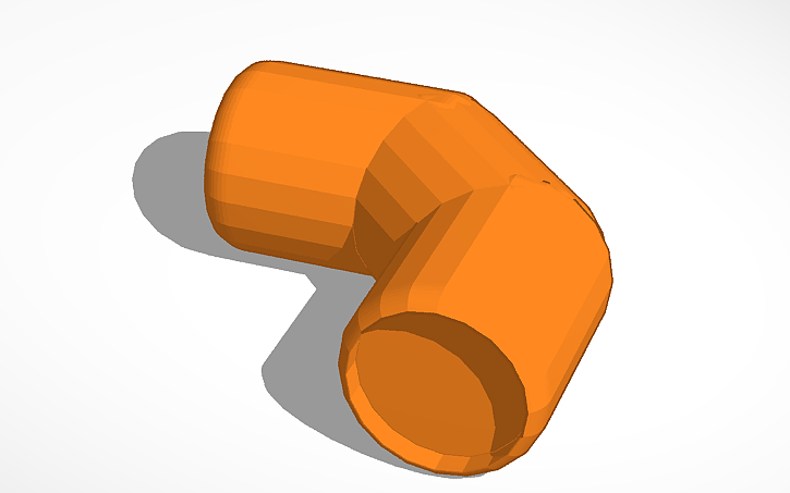 3D design hydroneer cloutium elbow water pipe - Tinkercad