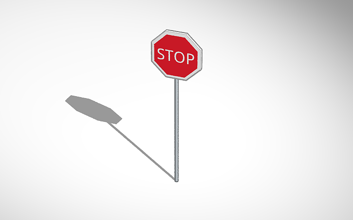 3D design Stop Sign - Tinkercad