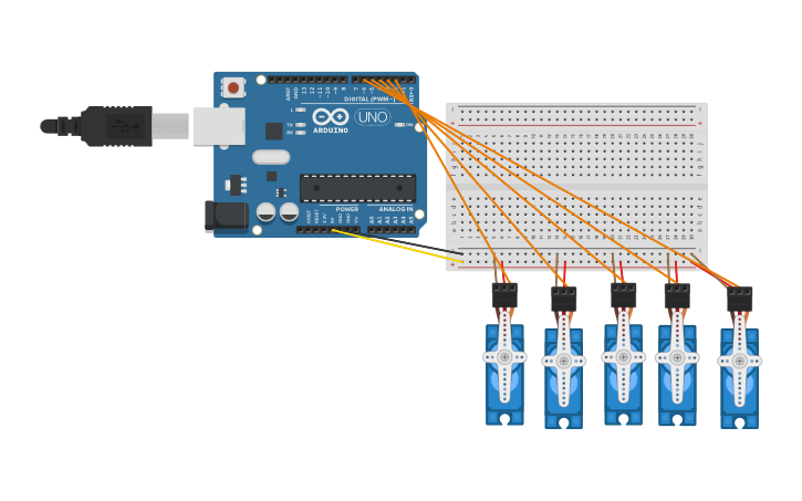 Circuit Design Servomotores Con Arduino Tinkercad