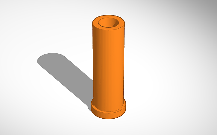 3D design Hollow Rod with Cap V3 - Tinkercad