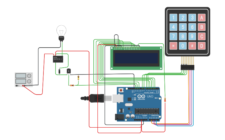 Circuit Design Password Based Door Lock Security System Tinkercad