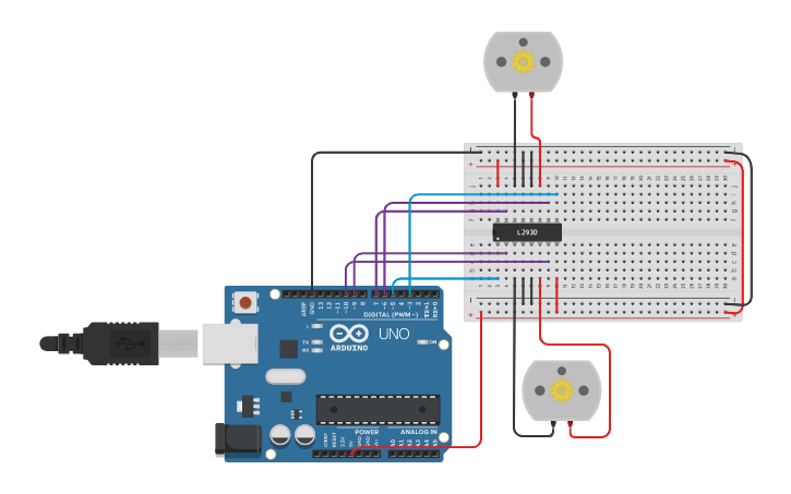 Circuit design PRACTICA 7 - Tinkercad