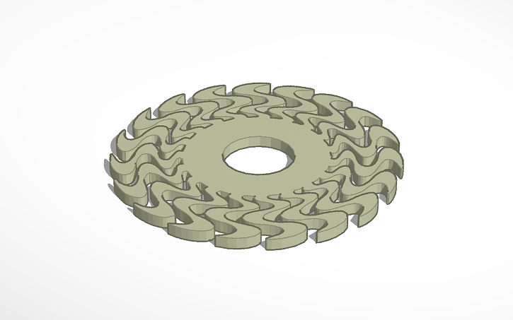 3D design kinetic art stencil - Tinkercad