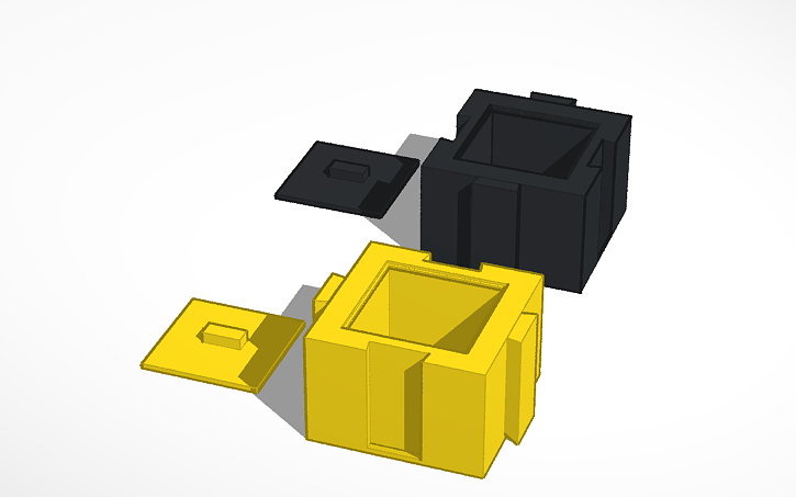 3D design organizadora de cajas con tapa | Tinkercad