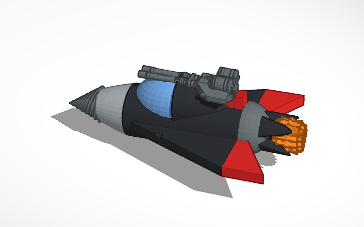 3D design space ship - Tinkercad