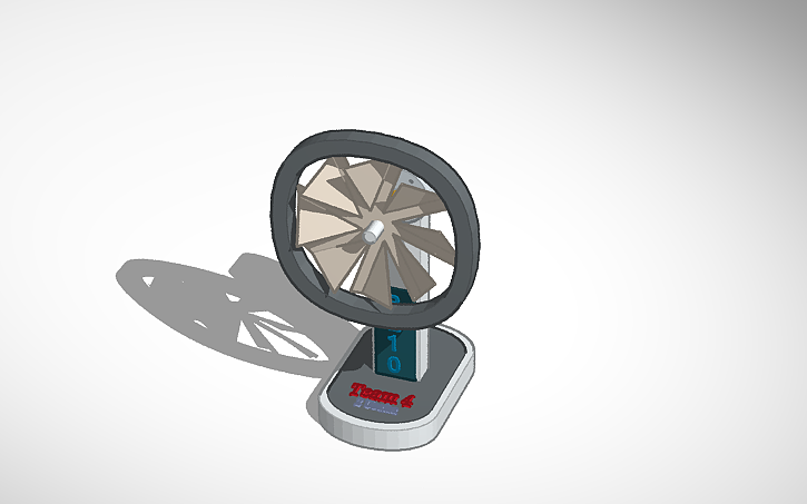 3D design Electric fan with touch sensor buttons - Tinkercad