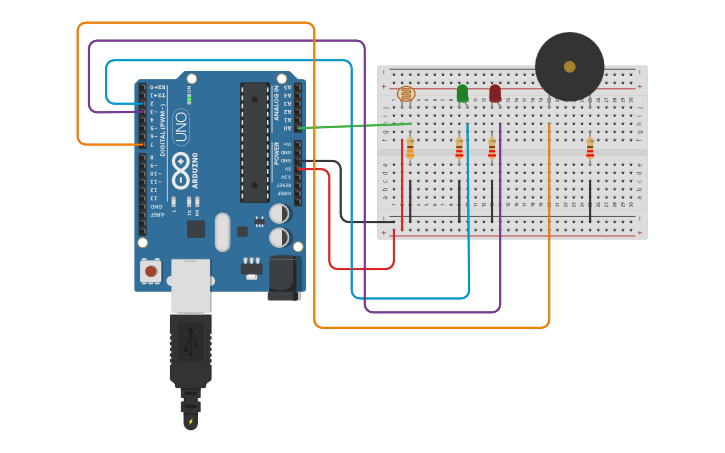Circuit design LDR(Photoresistor)_with_two_LEDs_and_Piezo(Buzzer ... Circuit design LDR(Photoresistor)_with_two_LEDs_and_Piezo(Buzzer ...