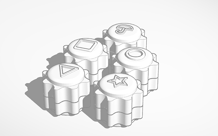 3D design Simple Gonggi set - Tinkercad