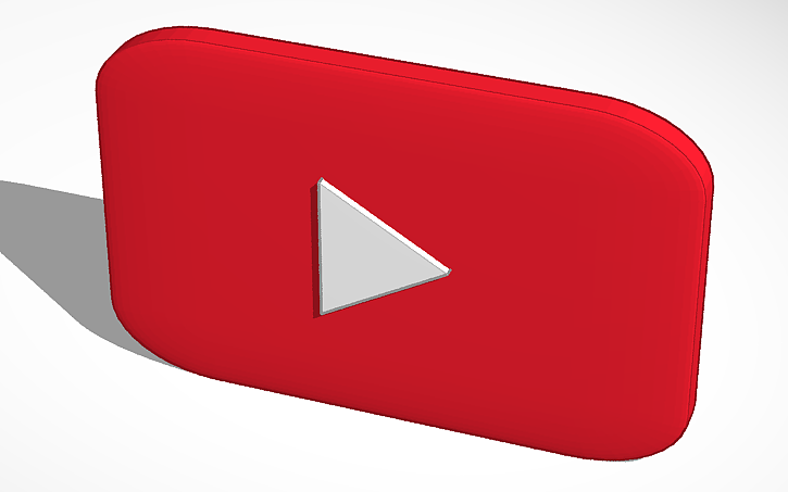 3D design Youtube play button (Minecraft) - Tinkercad