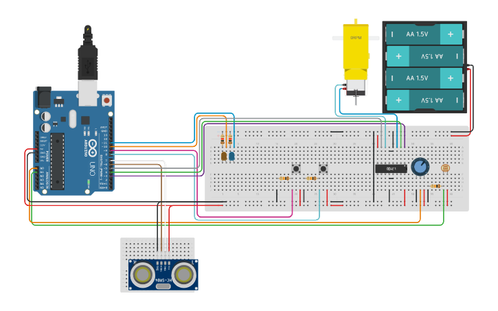 Circuit design Proyecto unidad | Tinkercad Circuit design Proyecto unidad | Tinkercad