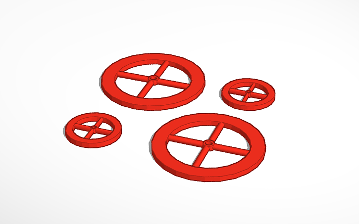 3D design mouse trap car back wheels - Tinkercad