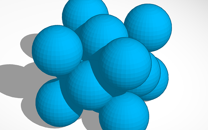 3D design Face Centered Cubic Structure - Tinkercad