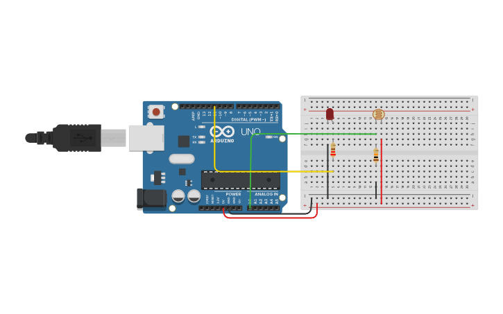Circuit design Light Sensor - Tinkercad