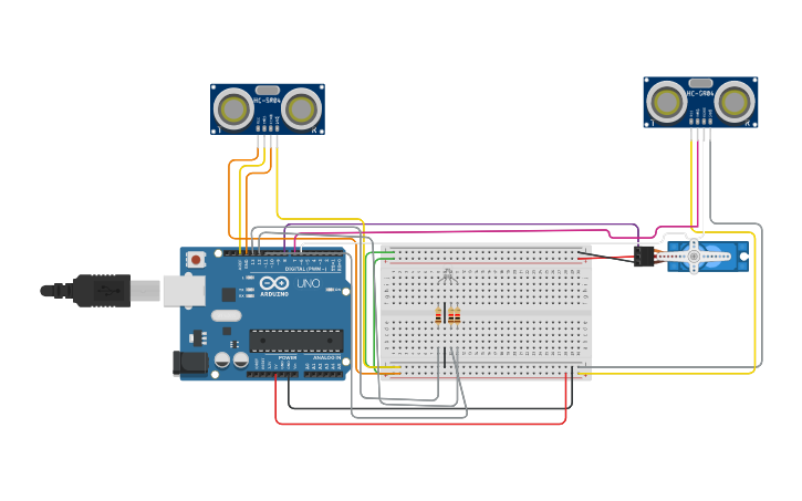 Circuit design Lixeira - Tinkercad