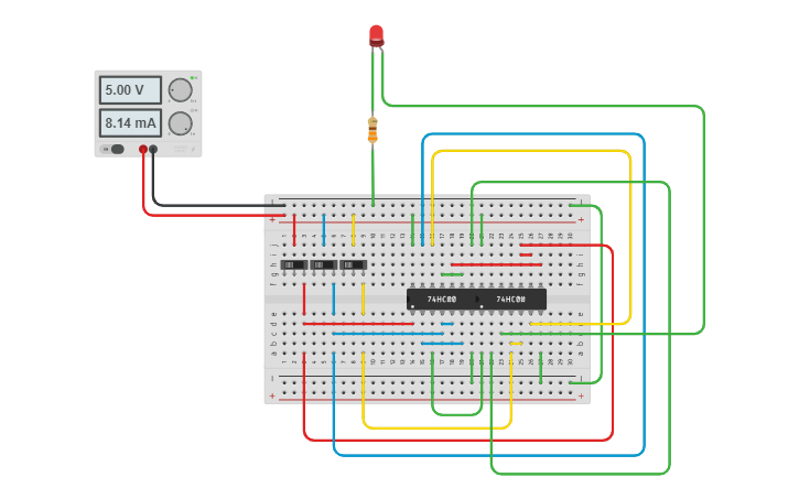 Circuit Design Exp 3 Using Nand Gate Tinkercad